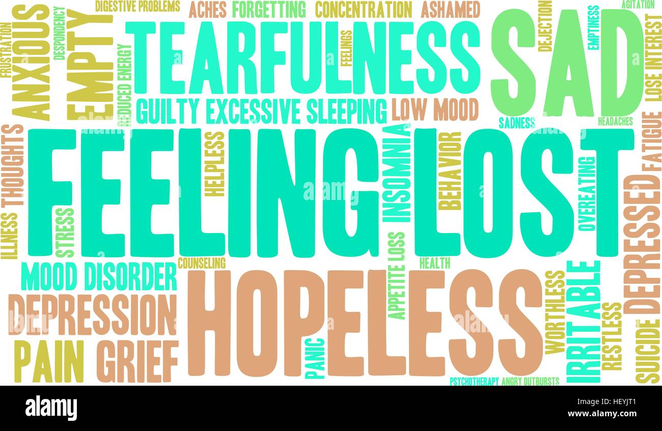 Feeling Lost word cloud on a white background Stock Vector Image & Art ...