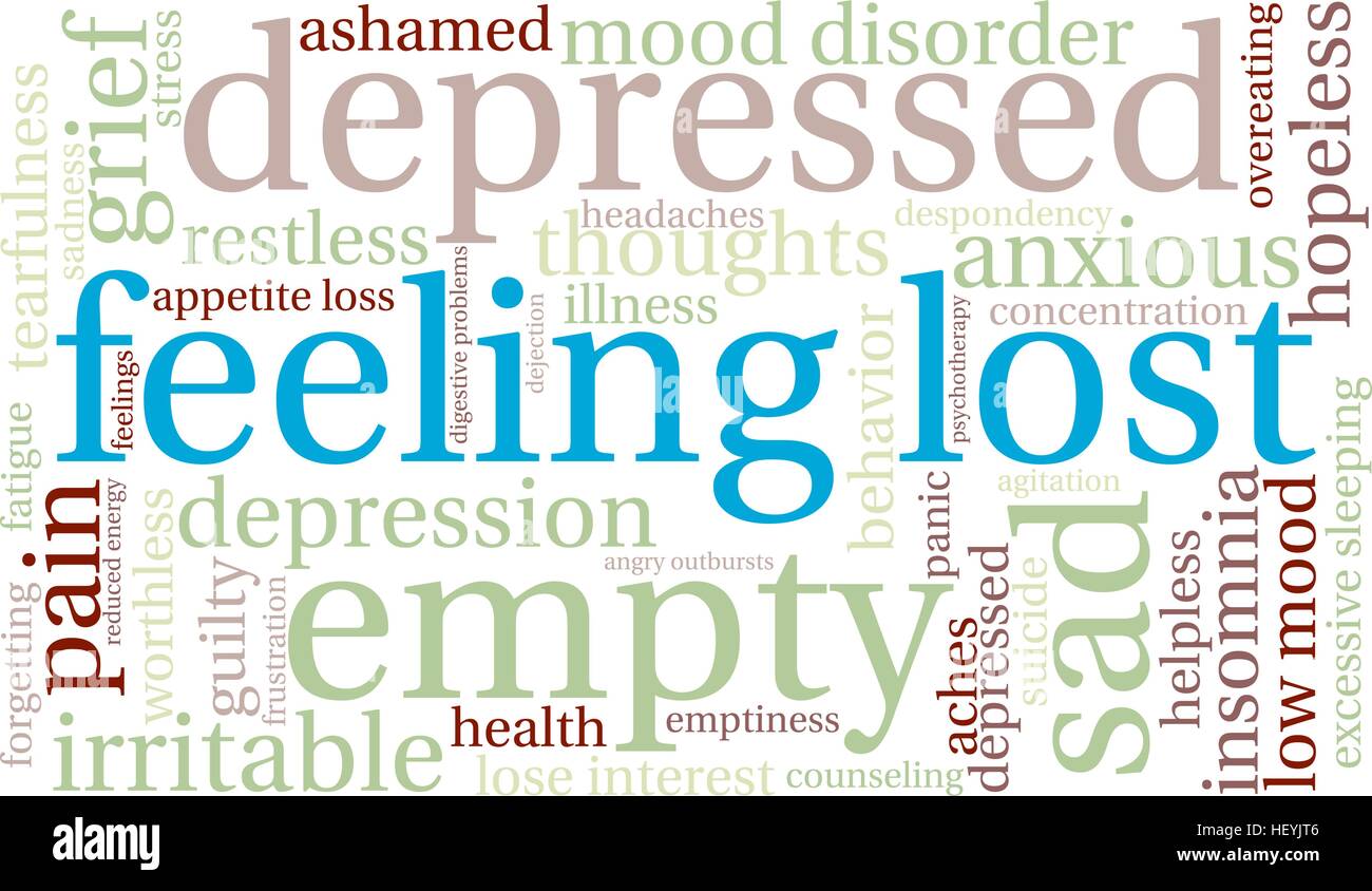 Feeling Lost word cloud on a white background Stock Vector Image & Art ...
