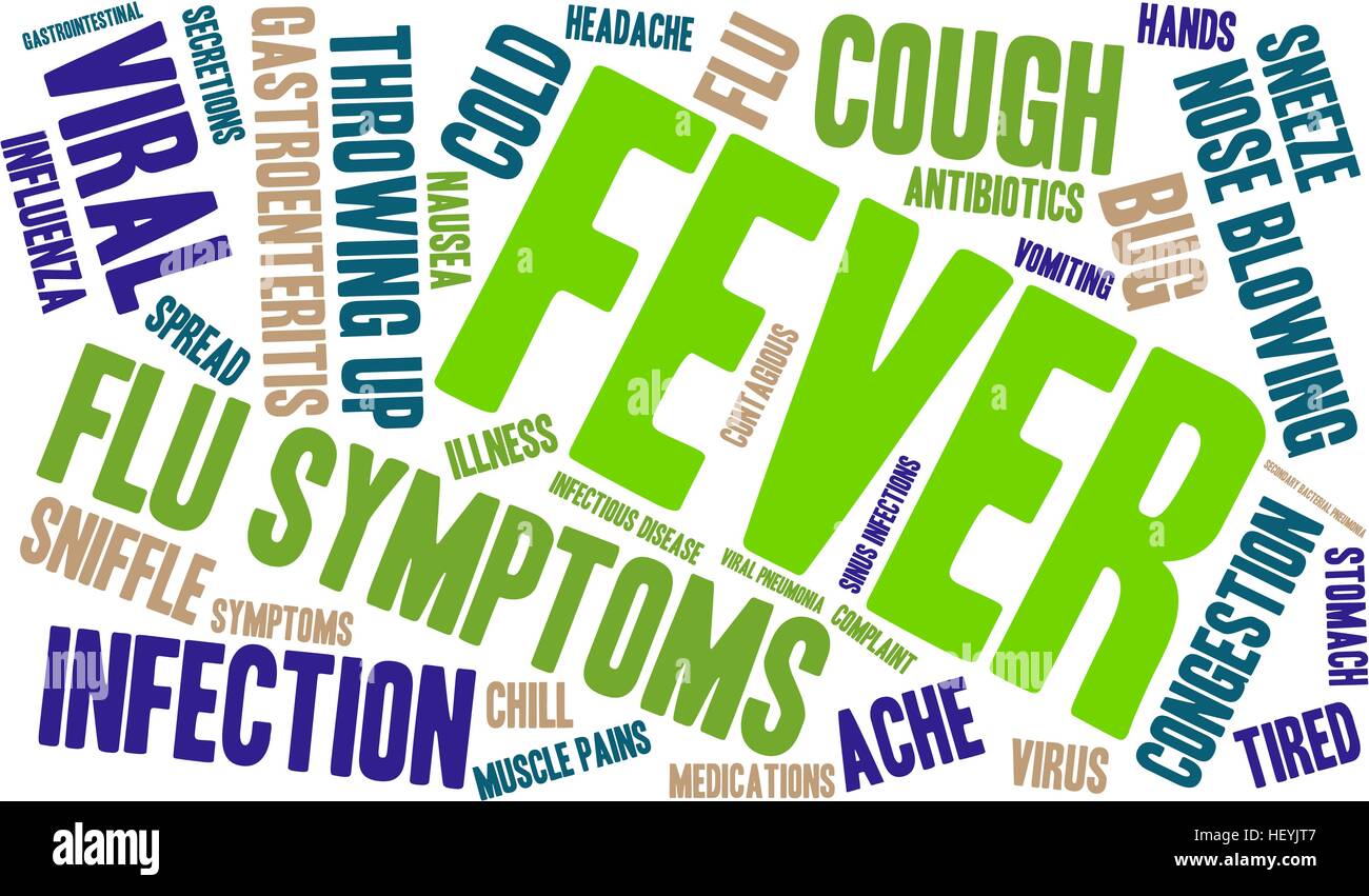 Fever word cloud on a white background Stock Vector Image & Art - Alamy