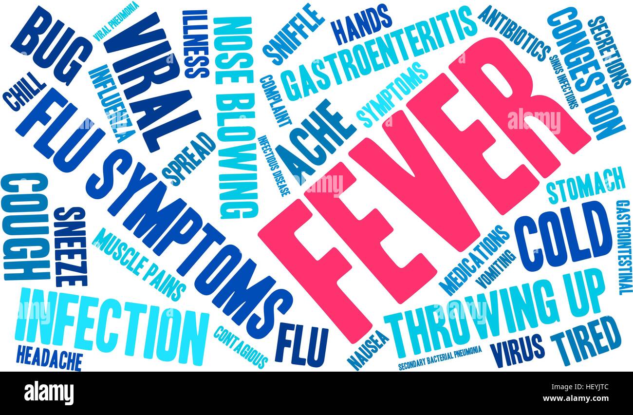 Fever word cloud on a white background Stock Vector Image & Art - Alamy