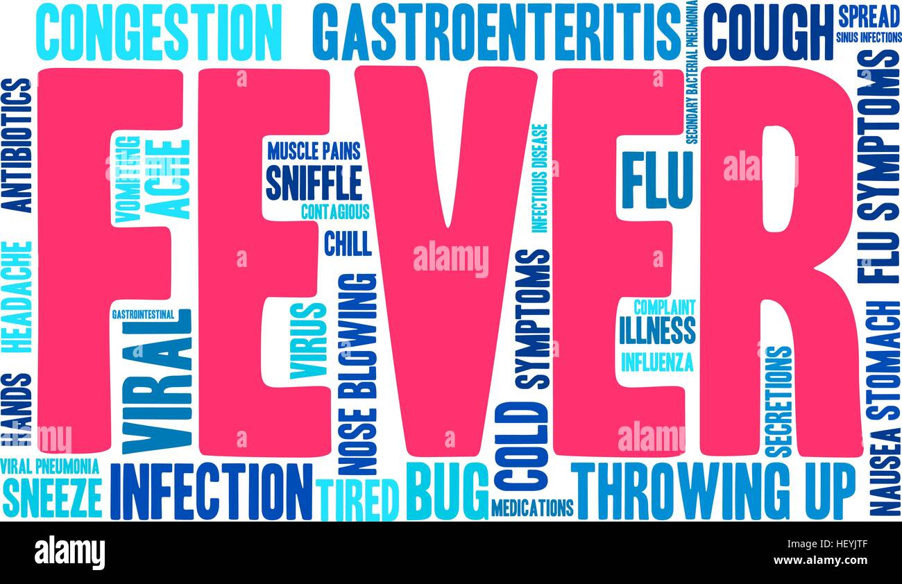 Fever word cloud on a white background Stock Vector Image & Art - Alamy