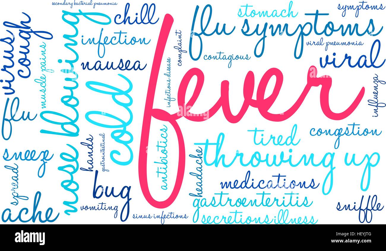 Fever word cloud on a white background Stock Vector Image & Art - Alamy