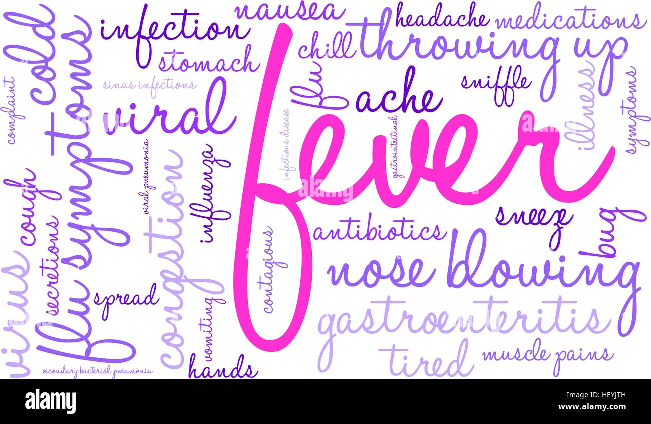 Fever word cloud on a white background Stock Vector Image & Art - Alamy