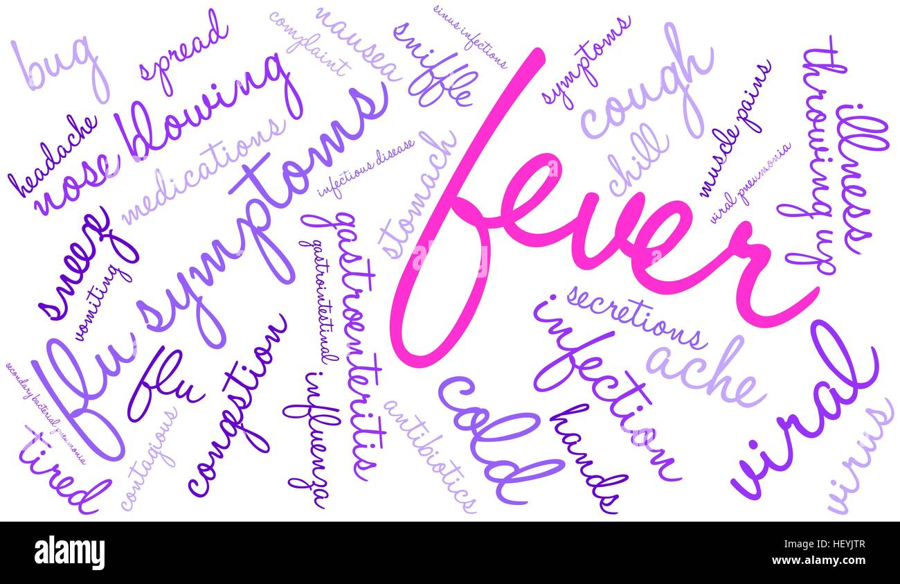 Fever word cloud on a white background Stock Vector Image & Art - Alamy