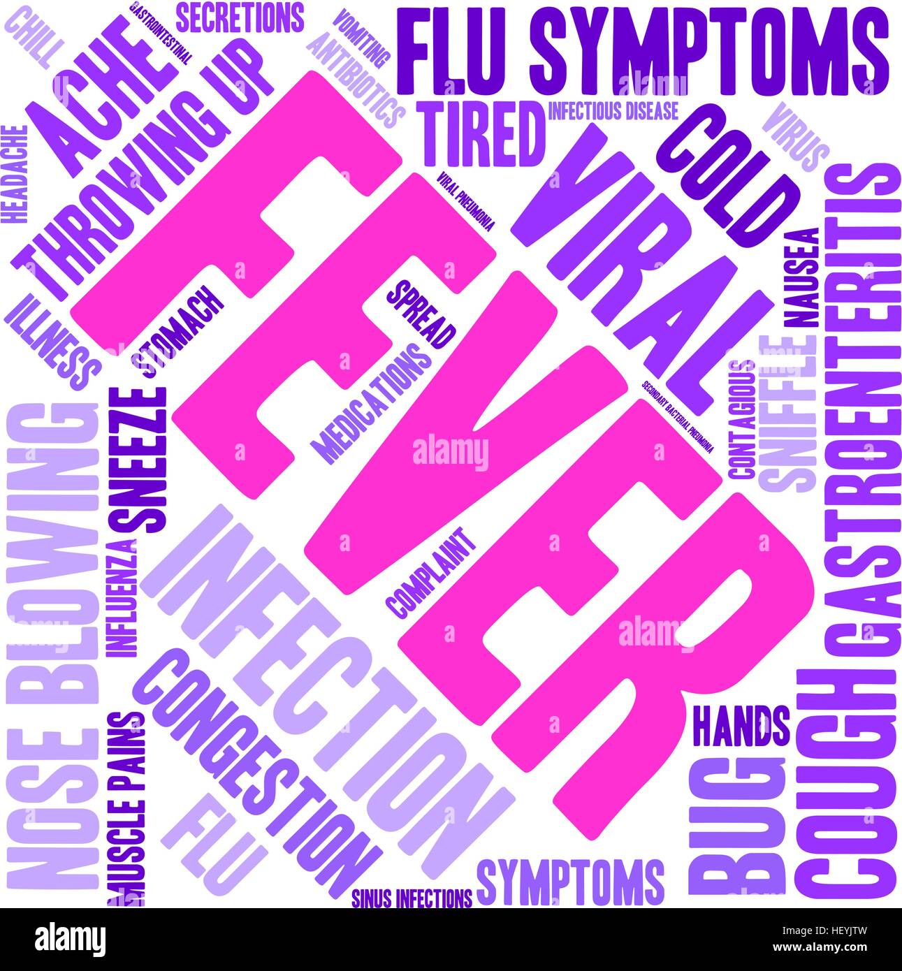 Fever word cloud on a white background Stock Vector Image & Art - Alamy