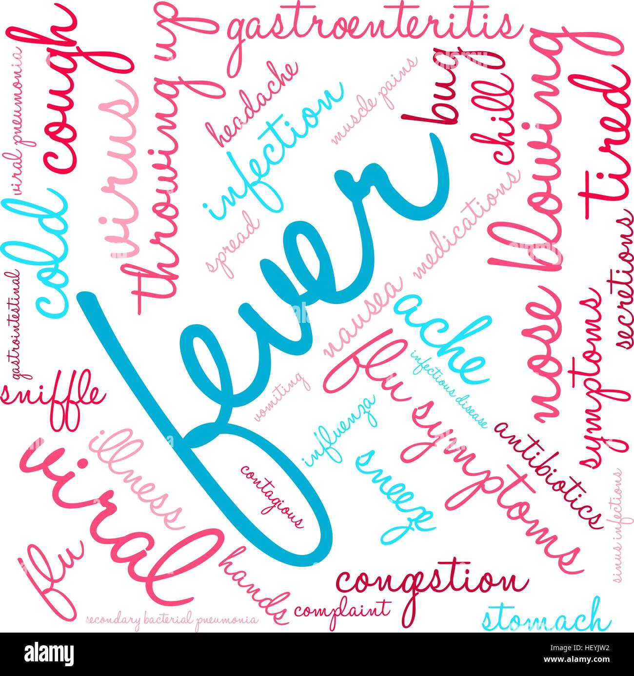 Fever word cloud on a white background Stock Vector Image & Art - Alamy