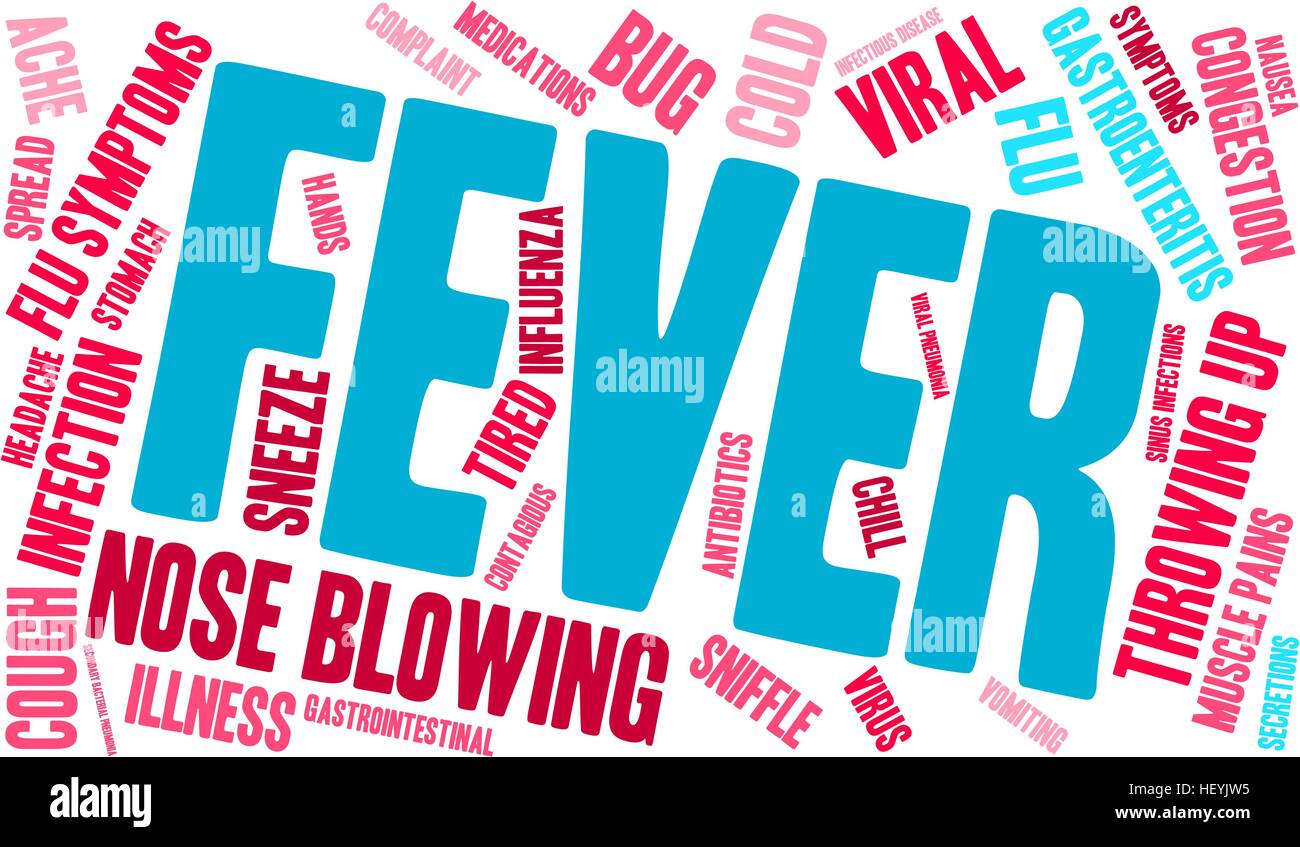 Fever word cloud on a white background Stock Vector Image & Art - Alamy