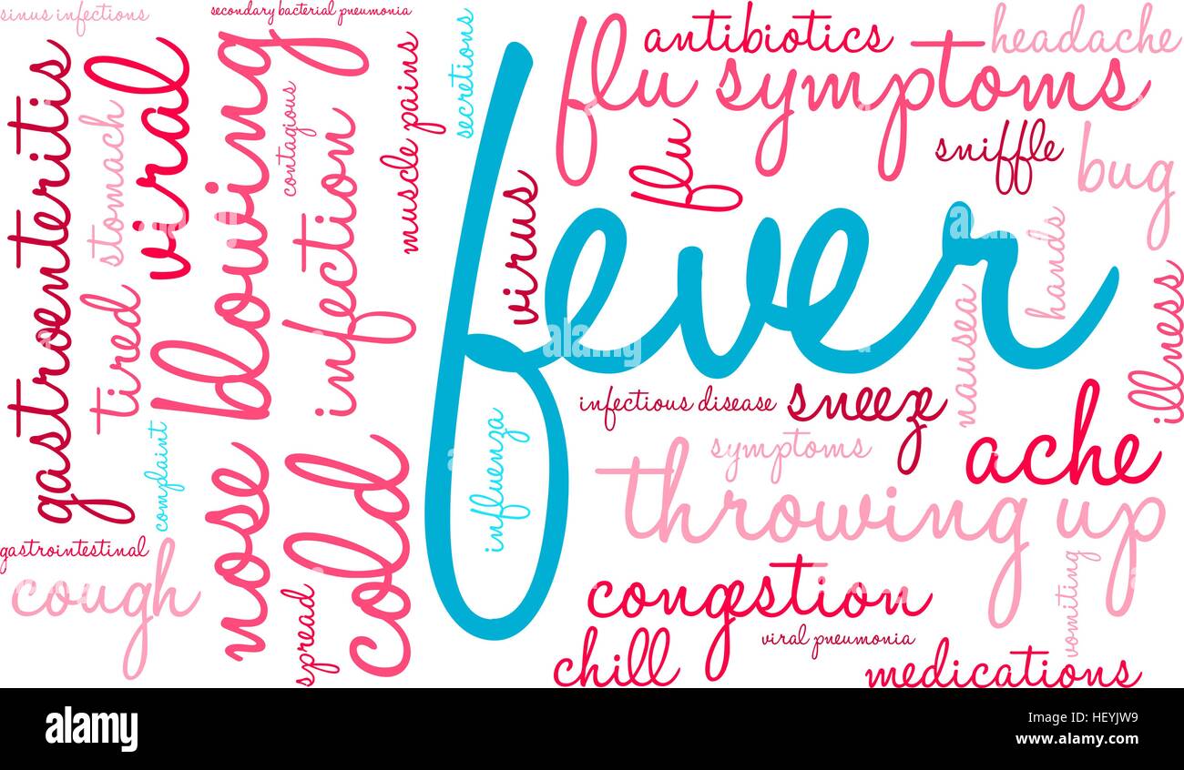 Fever word cloud on a white background Stock Vector Image & Art - Alamy