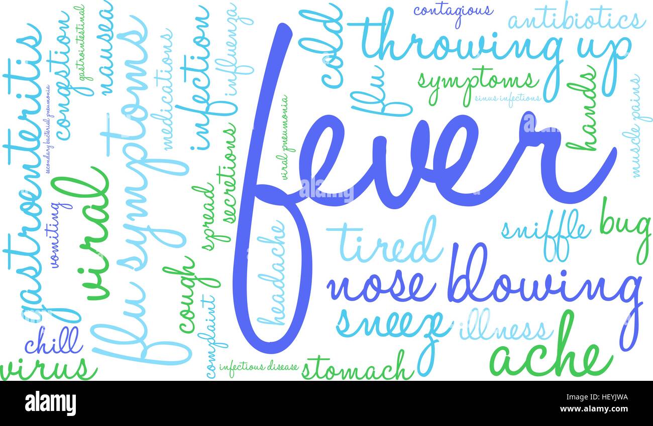 Fever word cloud on a white background Stock Vector Image & Art - Alamy
