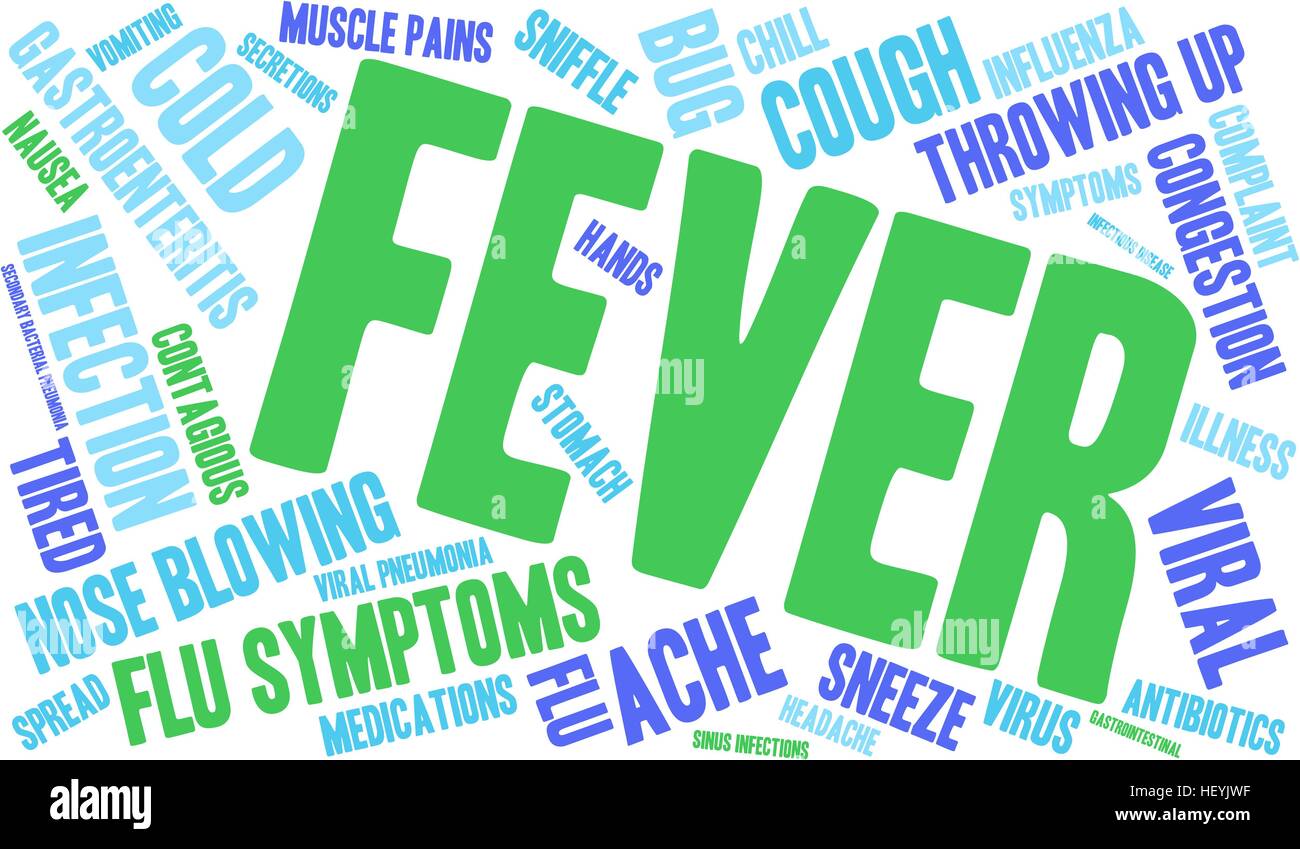 Fever word cloud on a white background Stock Vector Image & Art - Alamy