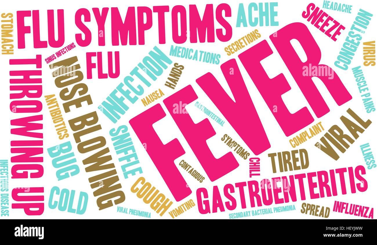 Fever word cloud on a white background Stock Vector Image & Art - Alamy