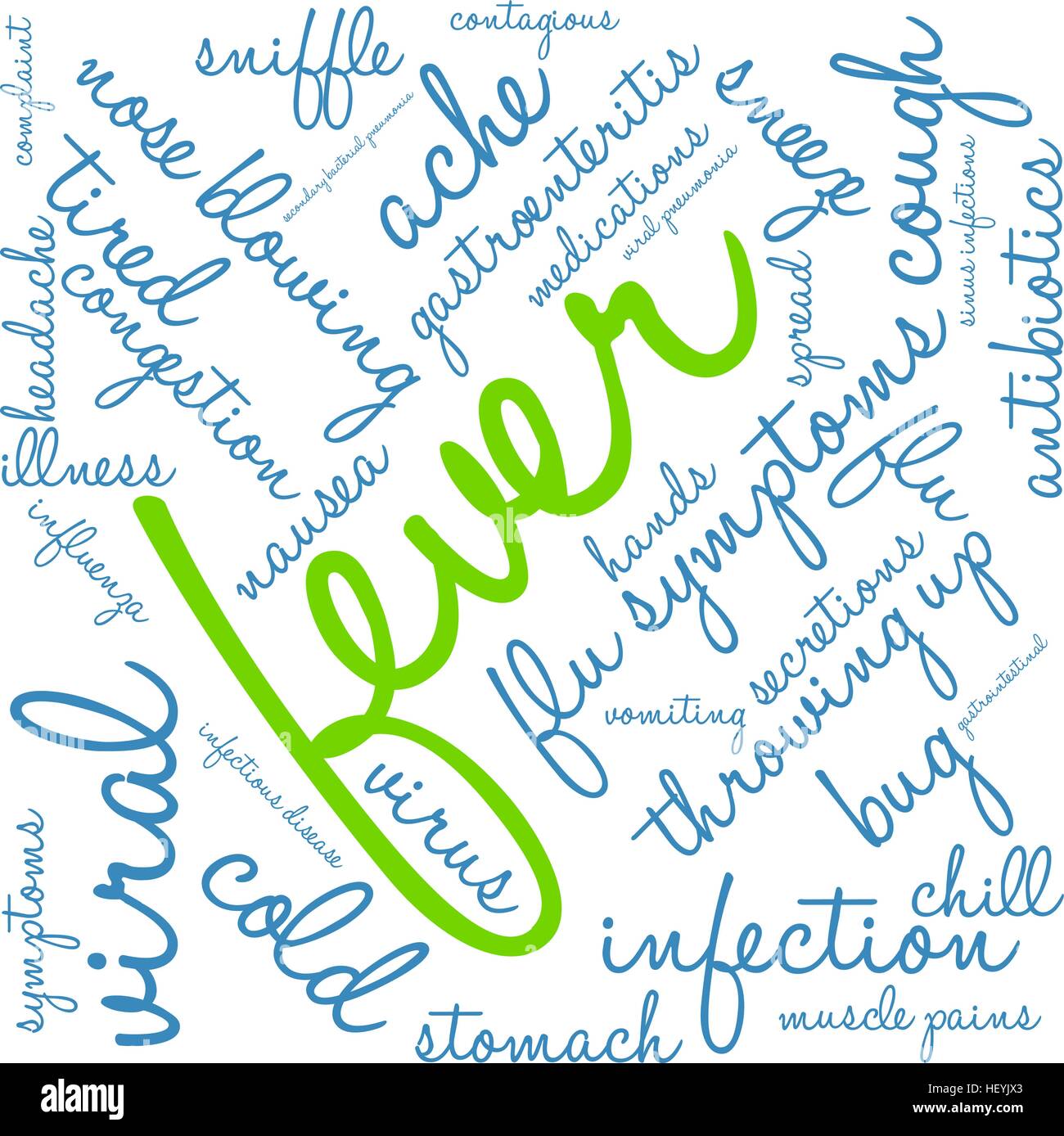 Fever word cloud on a white background Stock Vector Image & Art - Alamy