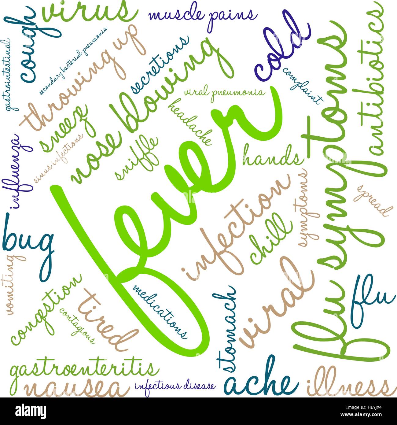 Fever word cloud on a white background Stock Vector Image & Art - Alamy