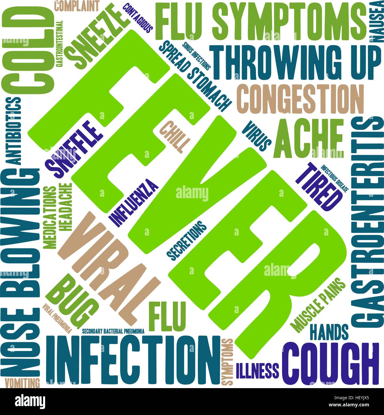 Fever word cloud on a white background Stock Vector Image & Art - Alamy
