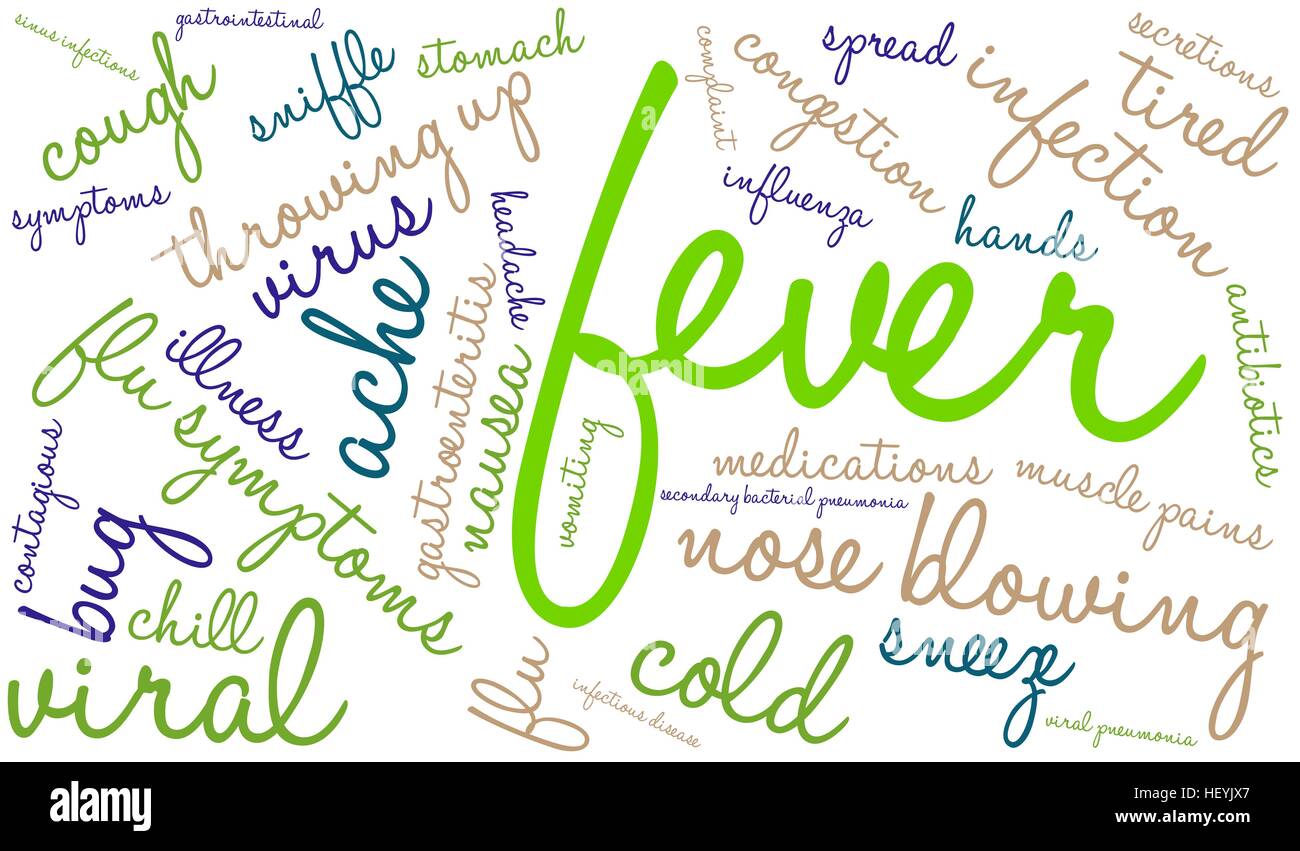 Fever word cloud on a white background Stock Vector Image & Art - Alamy