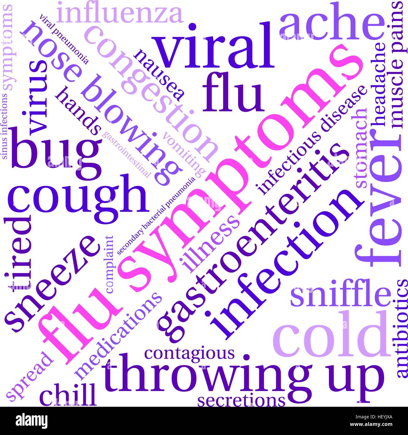 Flu word cloud on a white background Stock Vector Image & Art - Alamy