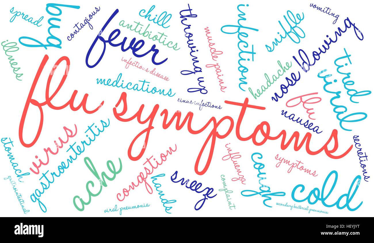 Flu word cloud on a white background Stock Vector Image & Art - Alamy