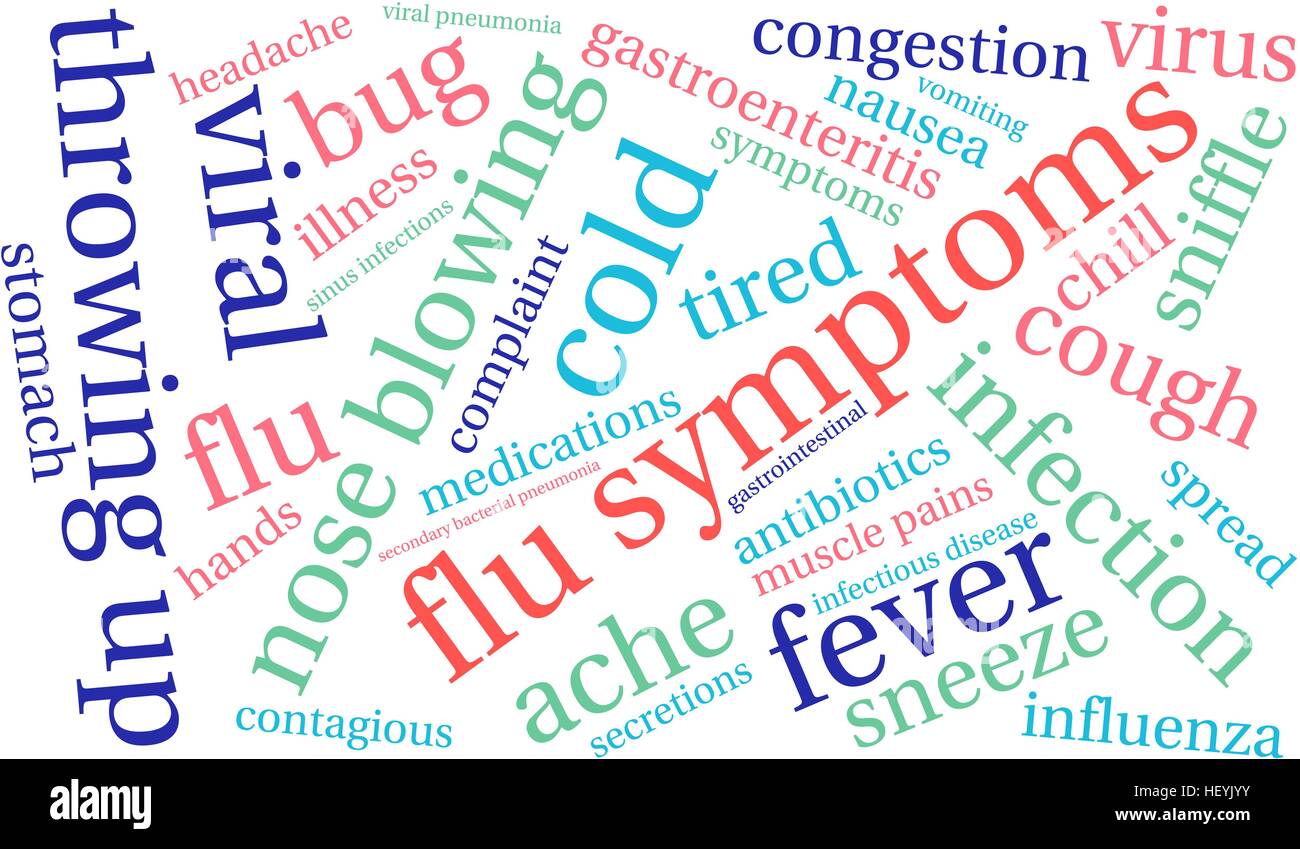 Flu word cloud on a white background Stock Vector Image & Art - Alamy