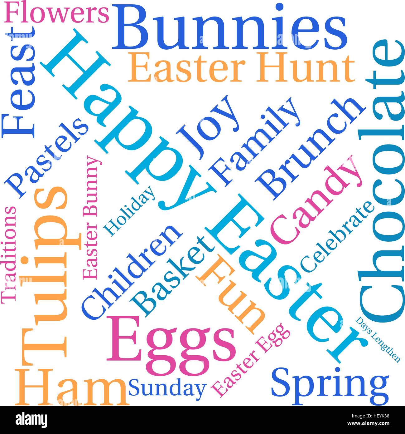Happy Easter word cloud on a white background Stock Vector Image & Art ...