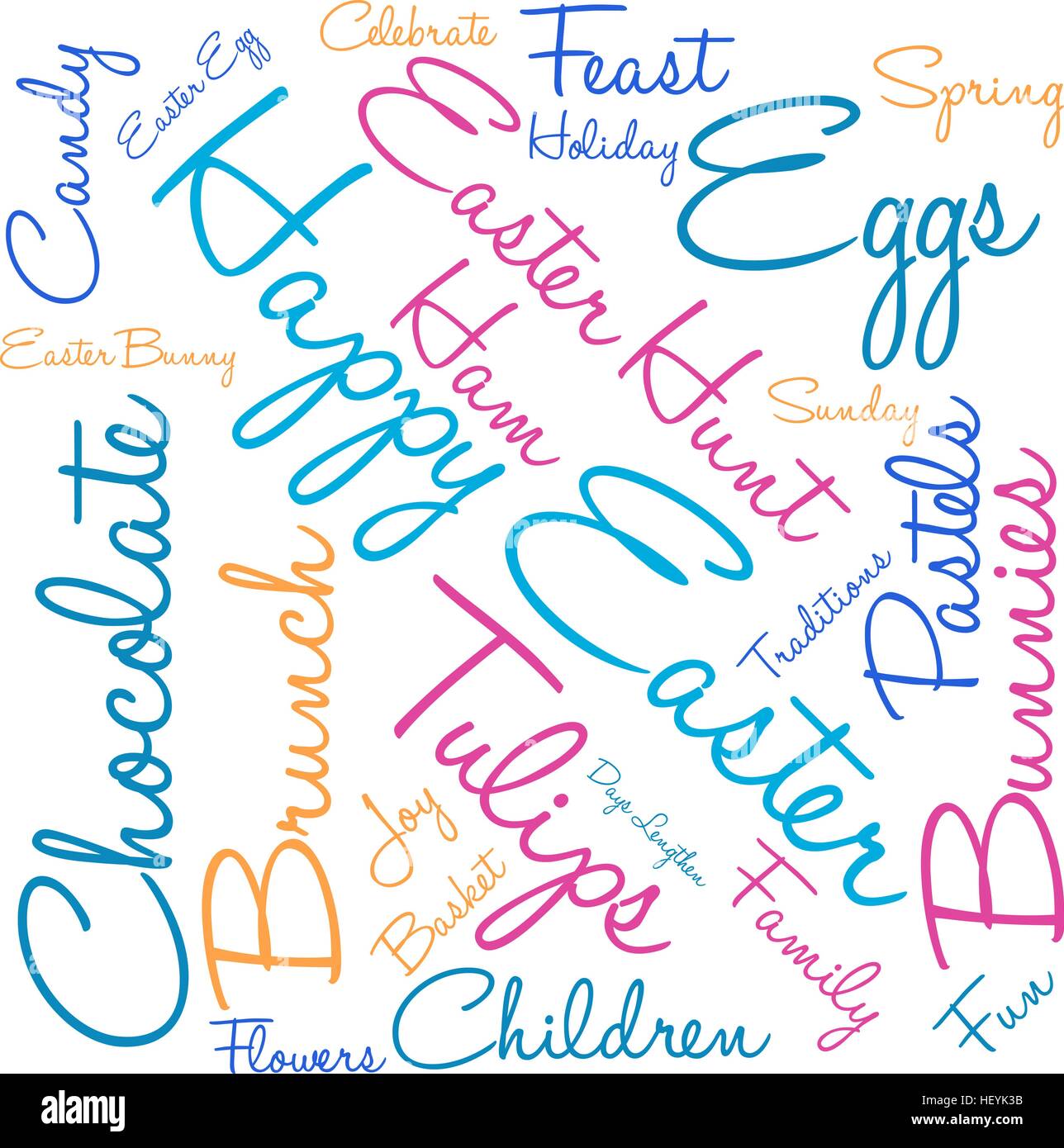 Happy Easter word cloud on a white background Stock Vector Image & Art ...