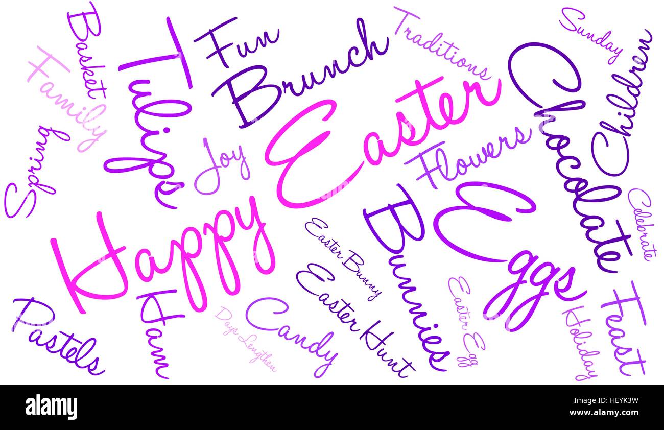 Happy Easter word cloud on a white background Stock Vector Image & Art ...