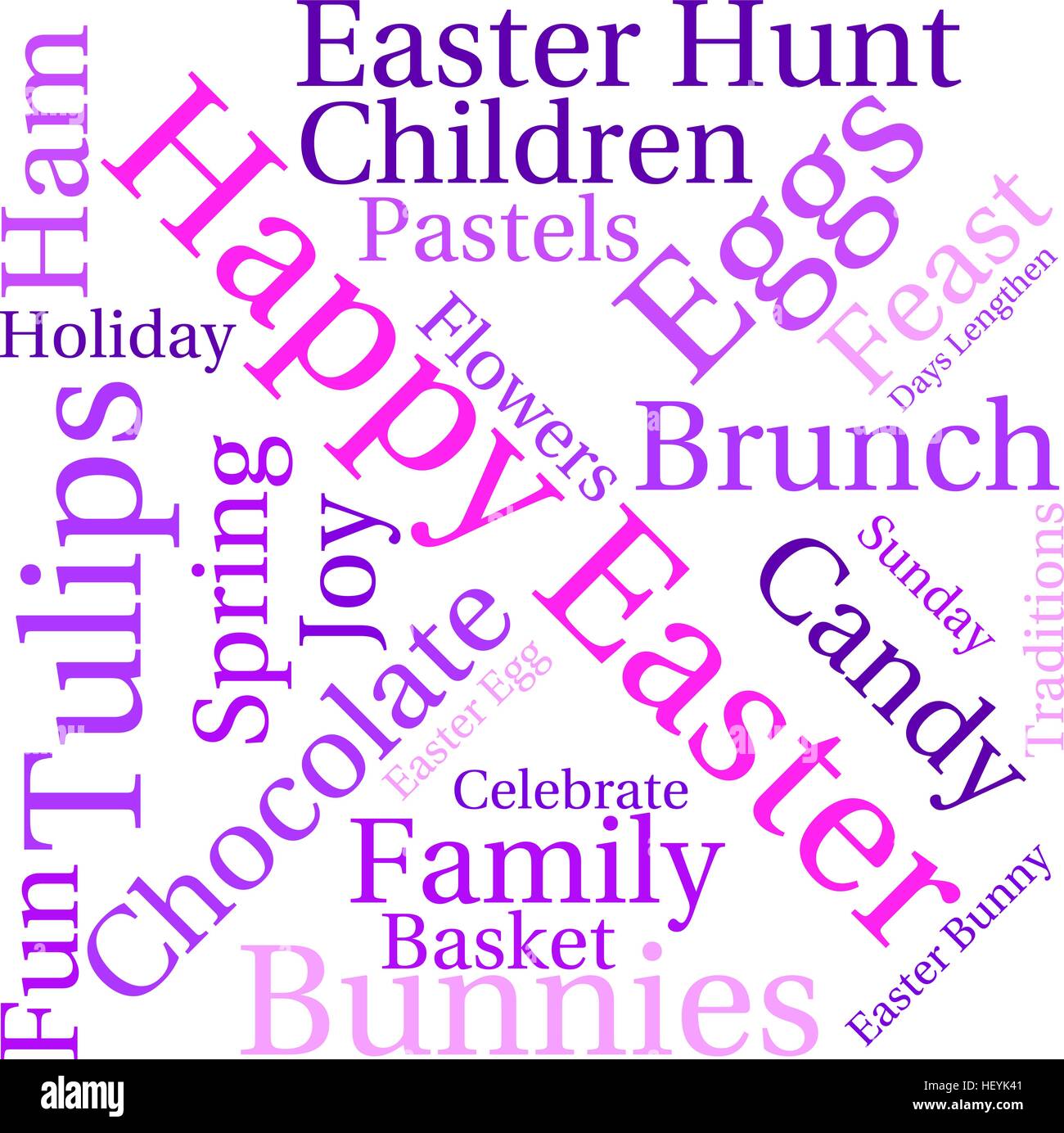 Happy Easter word cloud on a white background Stock Vector Image & Art ...