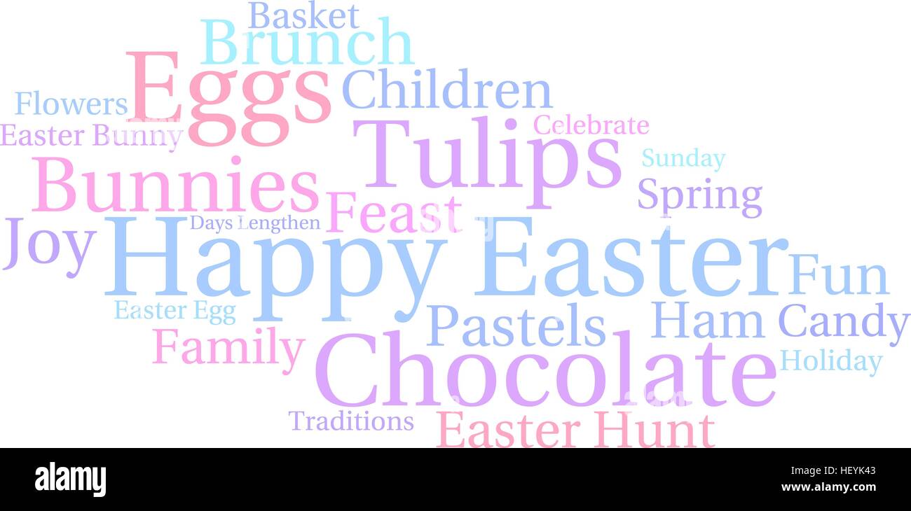 Happy Easter word cloud on a white background Stock Vector Image & Art ...