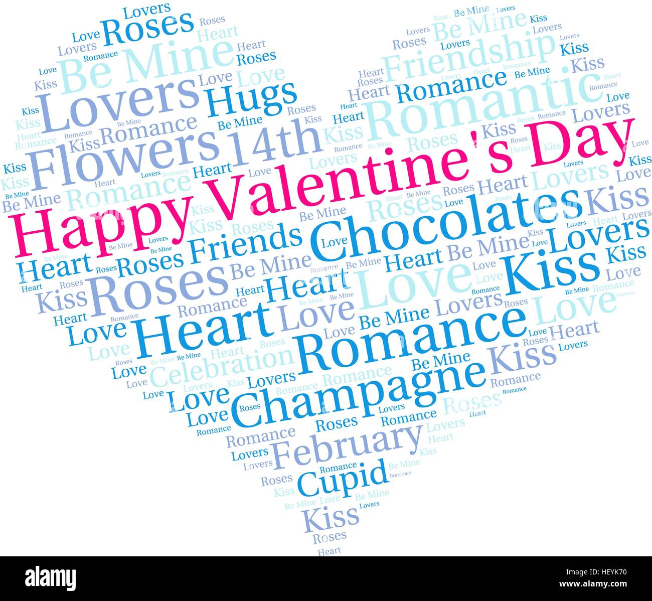 Happy Valentines Day word cloud on a white background Stock Vector ...