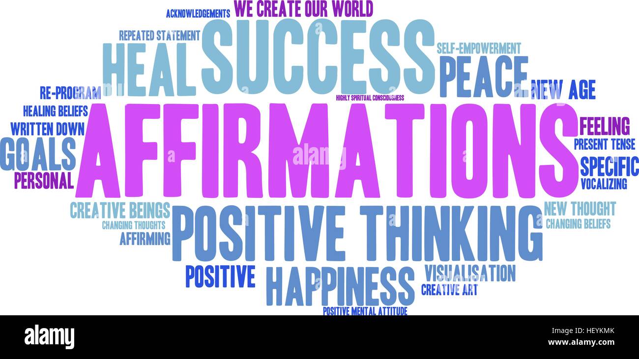 Affirmations word cloud on a white background Stock Vector Image & Art ...