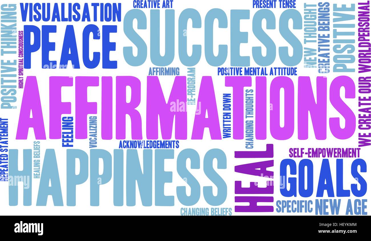 Affirmations word cloud on a white background Stock Vector Image & Art ...