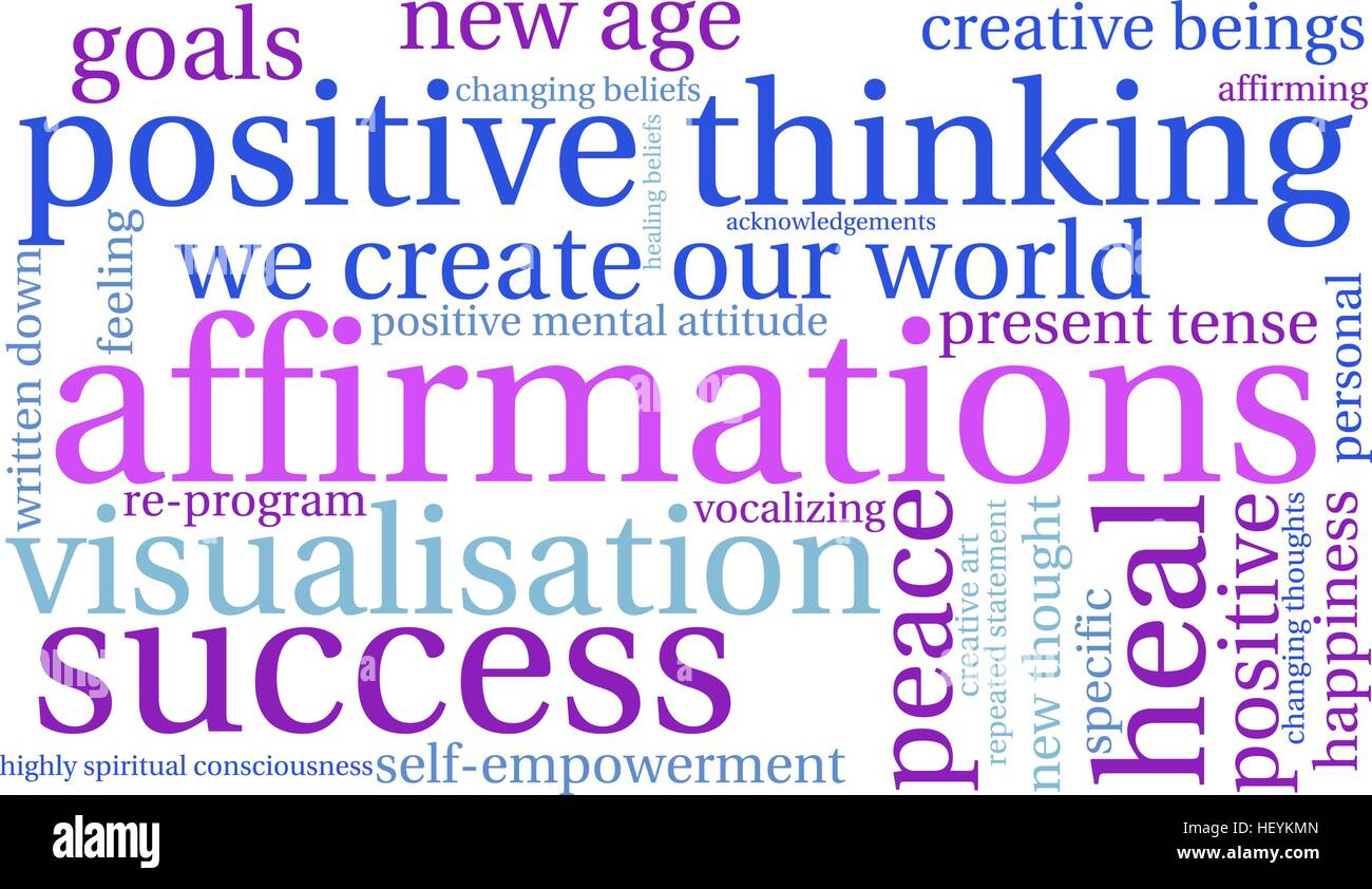 Affirmations word cloud on a white background Stock Vector Image & Art ...