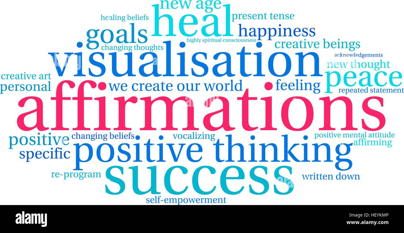 Affirmations word cloud on a white background Stock Vector Image & Art ...