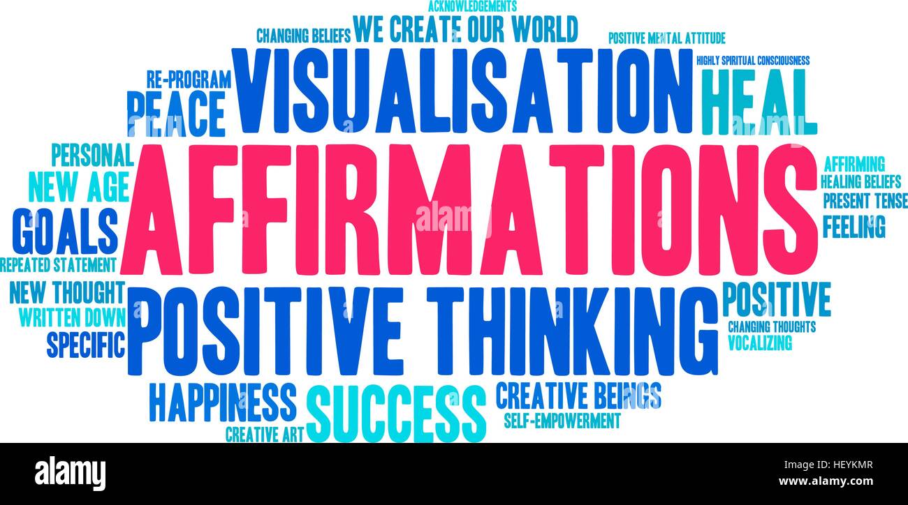 Affirmations word cloud on a white background Stock Vector Image & Art ...