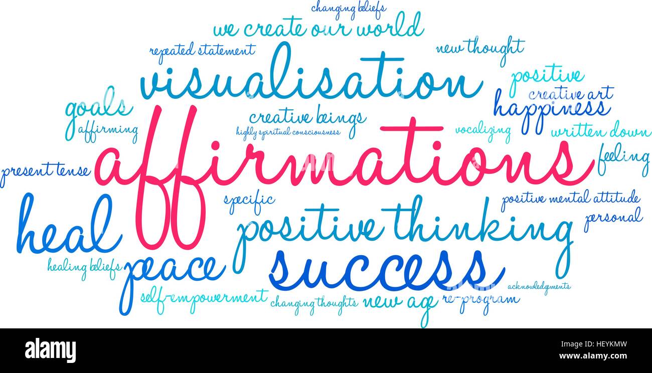 Affirmations word cloud on a white background Stock Vector Image & Art ...