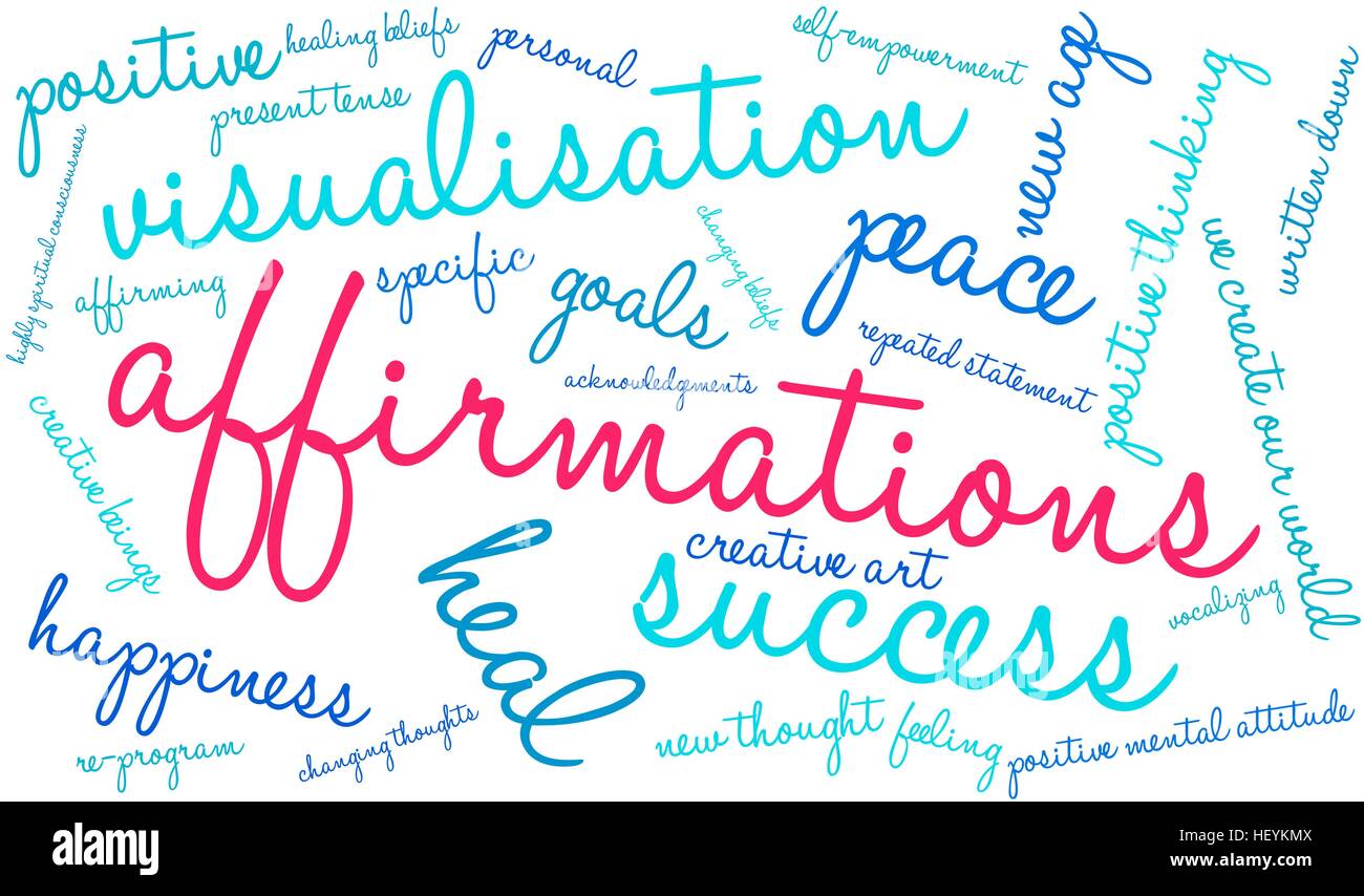 Affirmations word cloud on a white background Stock Vector Image & Art ...