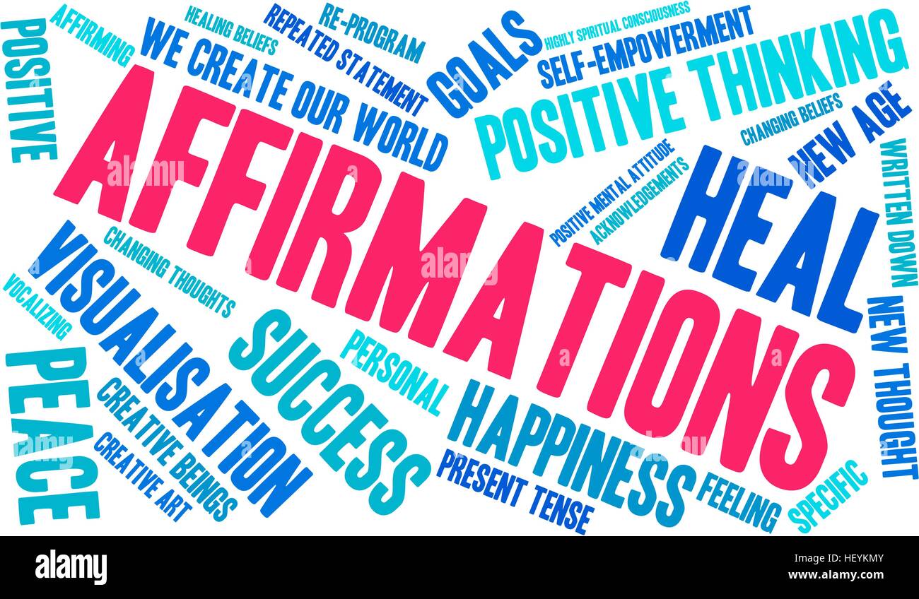 Affirmations word cloud on a white background Stock Vector Image & Art ...
