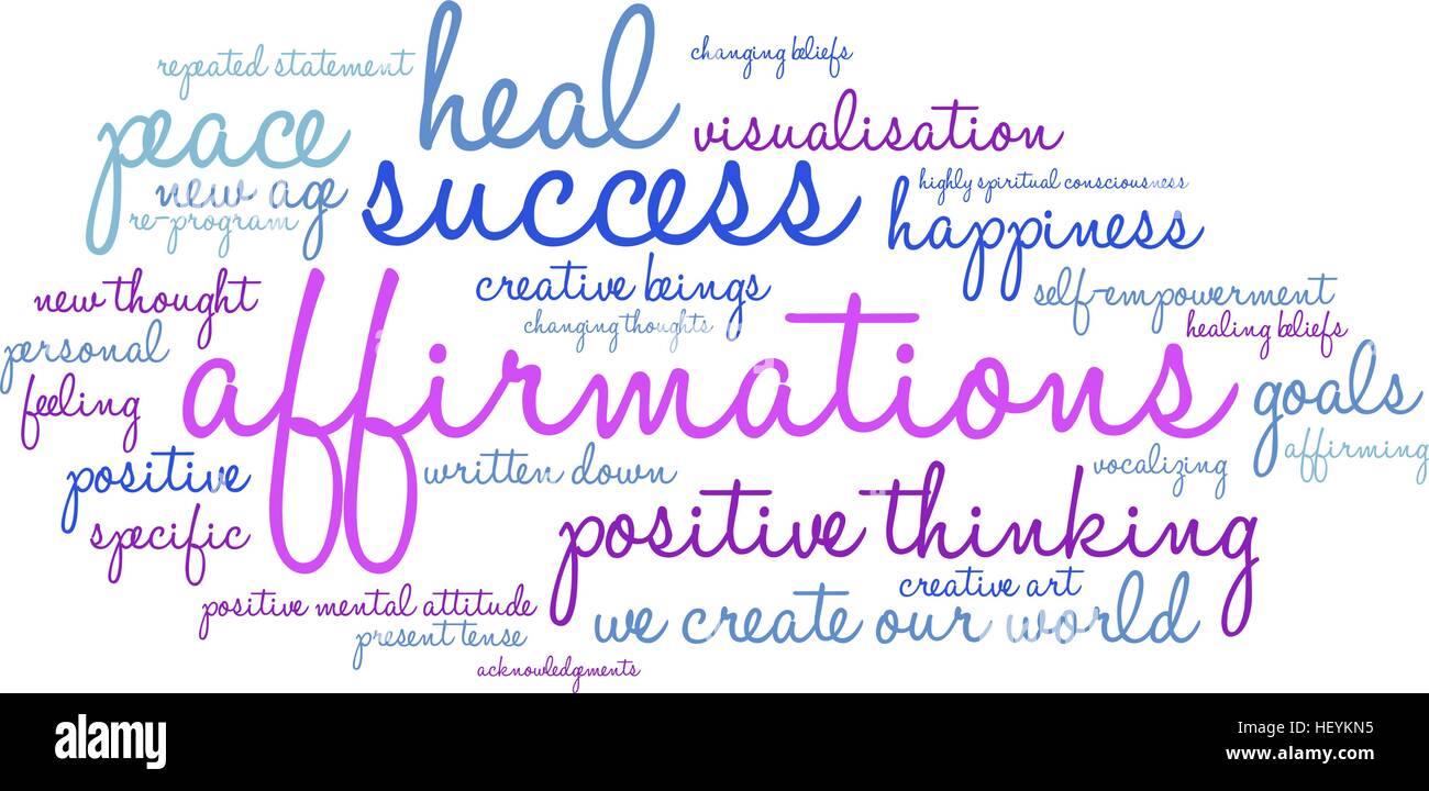 Affirmations word cloud on a white background Stock Vector Image & Art ...
