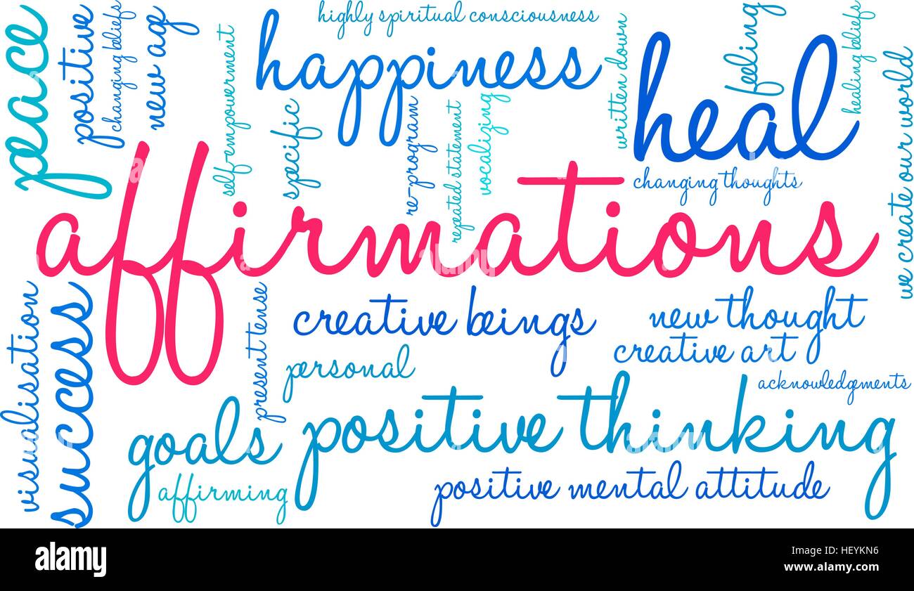 Affirmations word cloud on a white background Stock Vector Image & Art ...