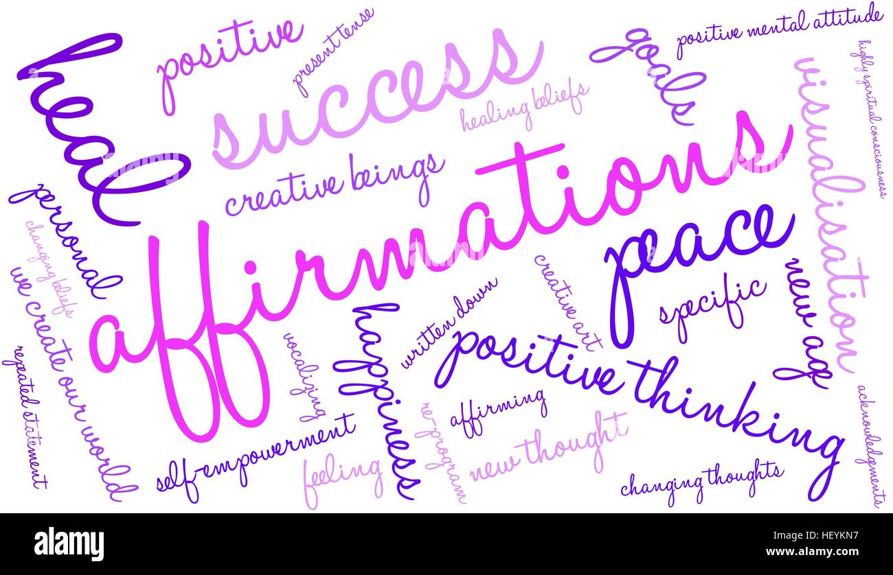 Affirmations word cloud on a white background Stock Vector Image & Art ...