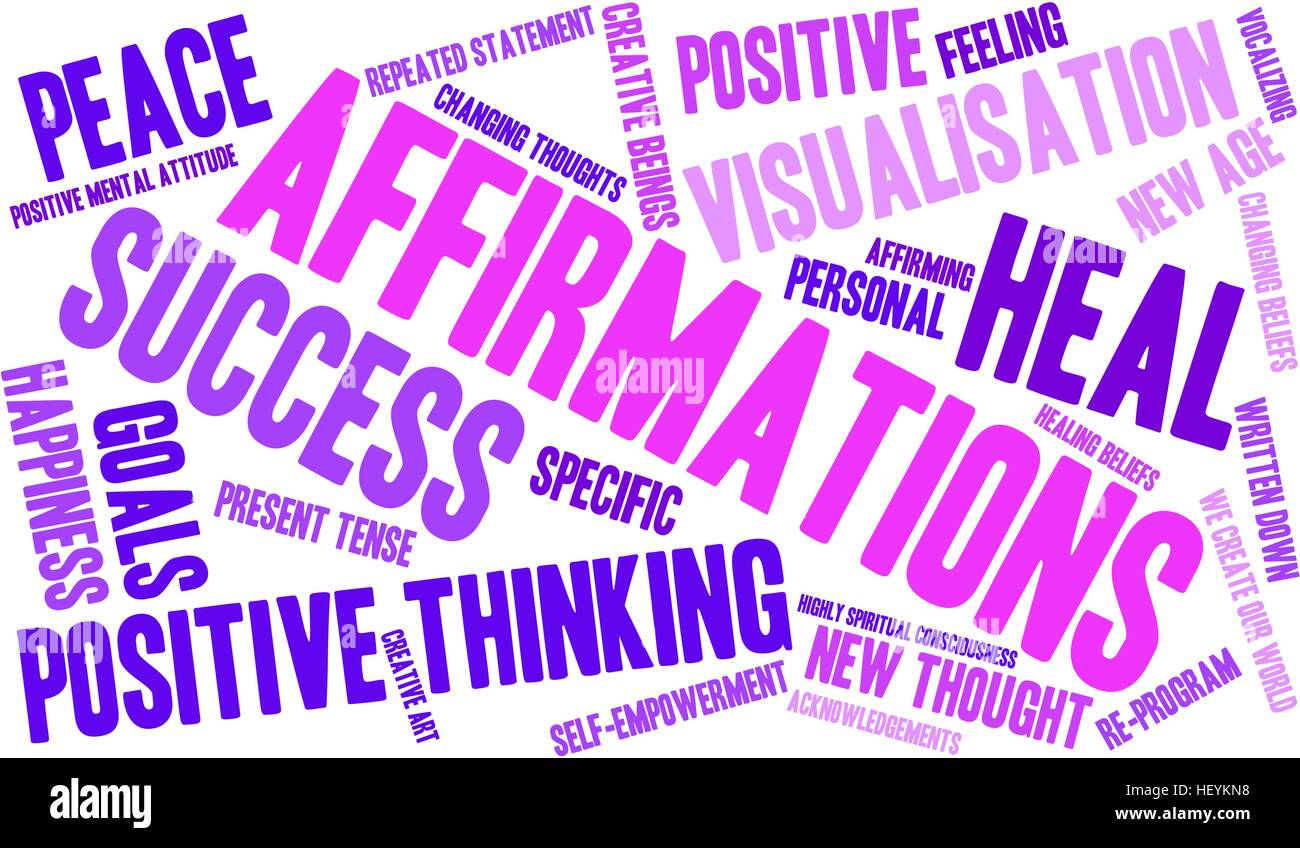 Affirmations word cloud on a white background Stock Vector Image & Art ...
