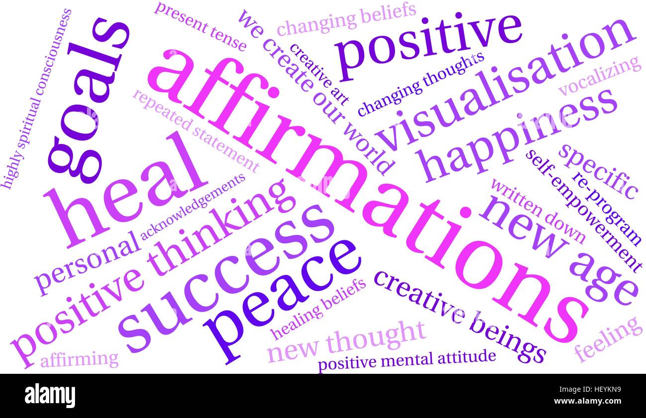 Affirmations word cloud on a white background Stock Vector Image & Art ...
