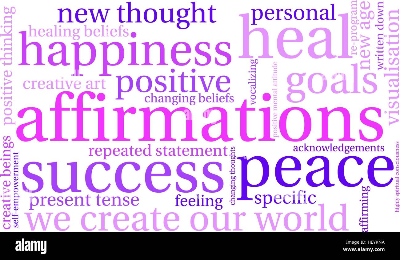Affirmations word cloud on a white background Stock Vector Image & Art ...