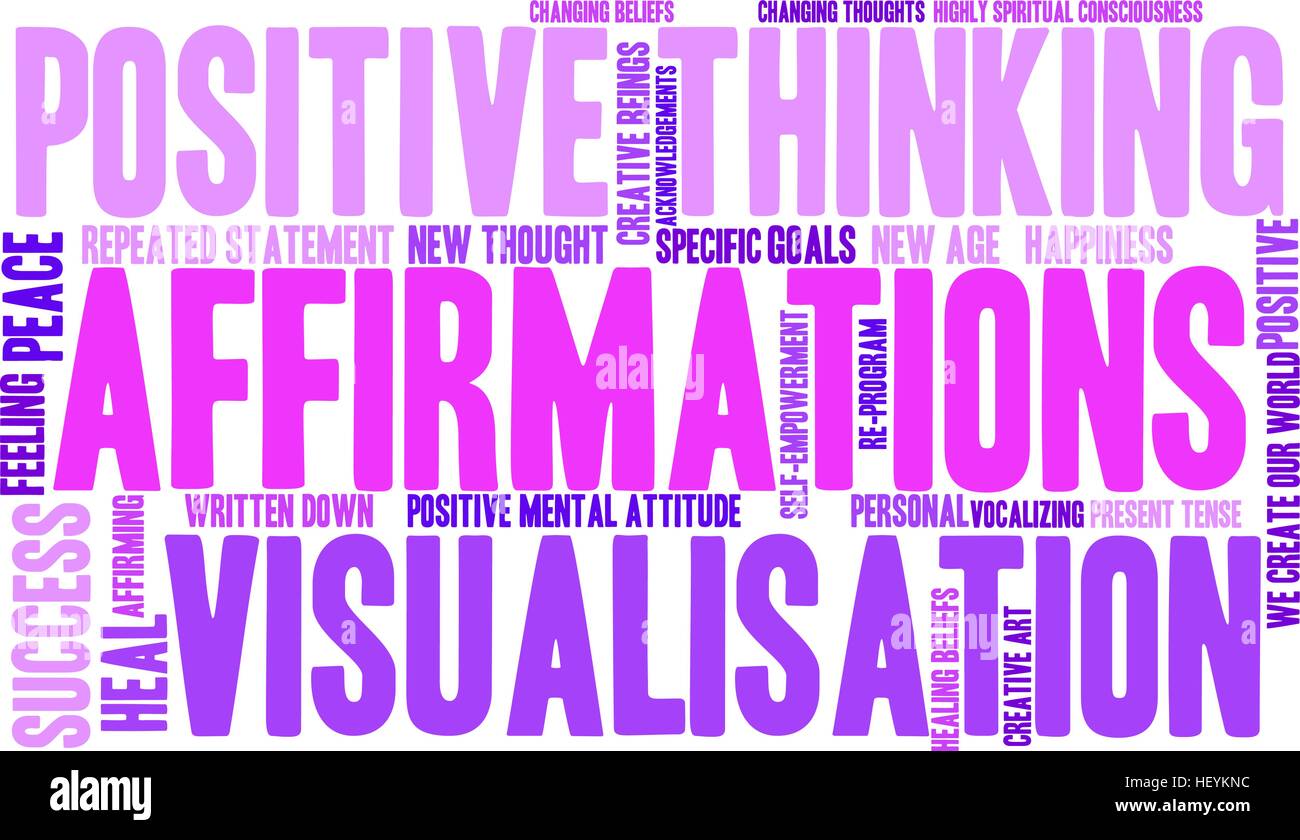 Affirmations word cloud on a white background Stock Vector Image & Art ...