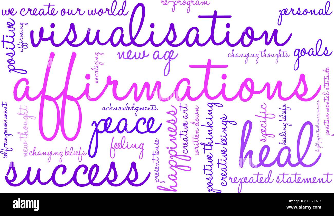 Affirmations word cloud on a white background Stock Vector Image & Art ...