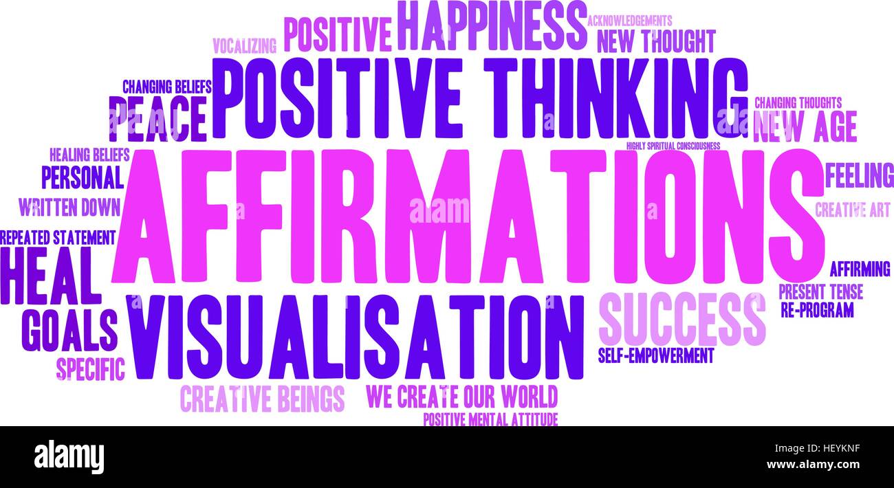 Affirmations word cloud on a white background Stock Vector Image & Art ...