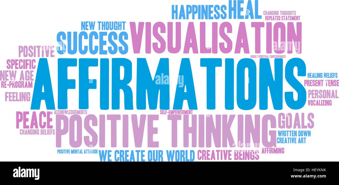 Affirmations word cloud on a white background Stock Vector Image & Art ...