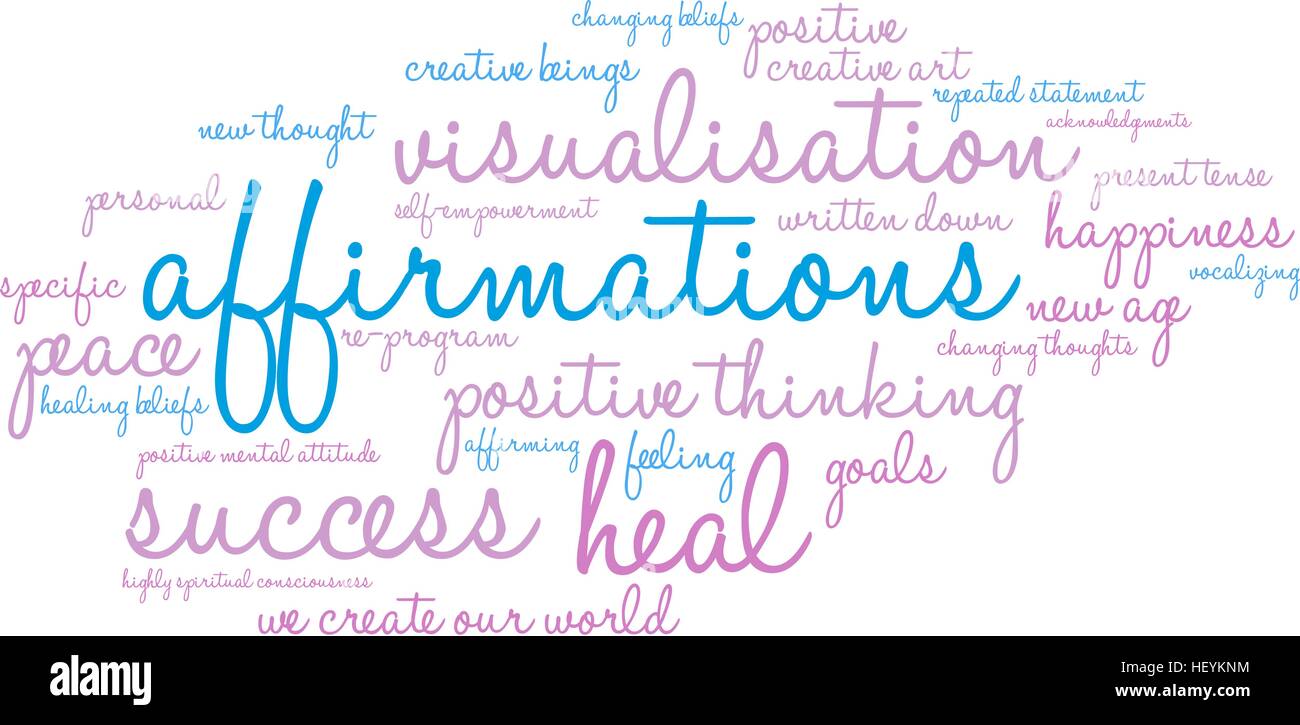 Affirmations word cloud on a white background Stock Vector Image & Art ...
