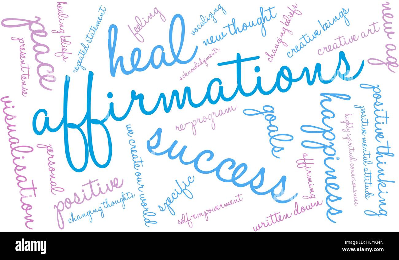 Affirmations word cloud on a white background Stock Vector Image & Art ...