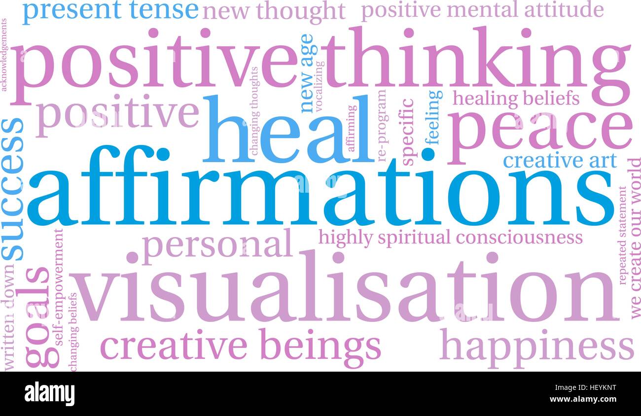 Affirmations word cloud on a white background Stock Vector Image & Art ...