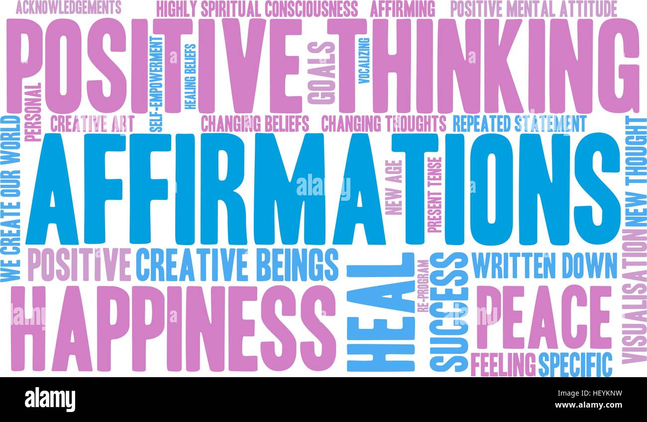 Affirmations word cloud on a white background Stock Vector Image & Art ...